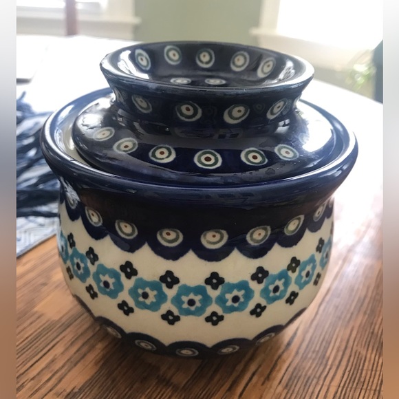 Kitchen | Polish Pottery Butter Keeper Dish Container | Poshmark